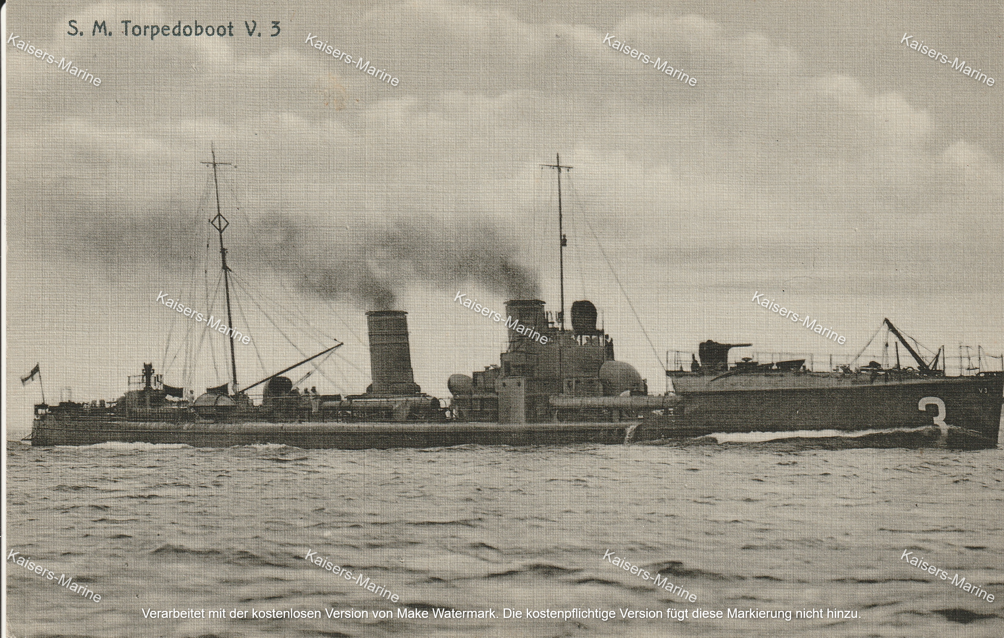 Kaisers Marine - Sammlung - SM Torpedoboot V 3